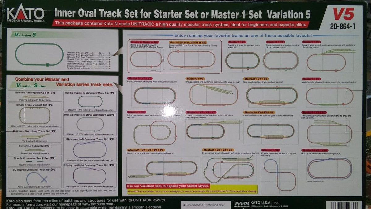 Set ampliação V5 Kato cod. 20-864-1 – Trem Escala "N" Ferreomodelismo ...